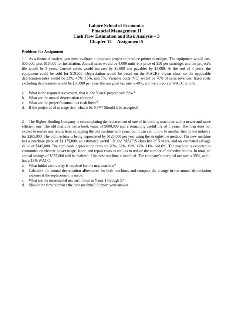 FM Assignment | PDF