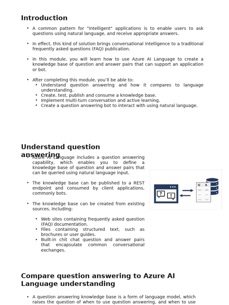 02 Create Question Answering Solutions With Azure AI Language | PDF ...