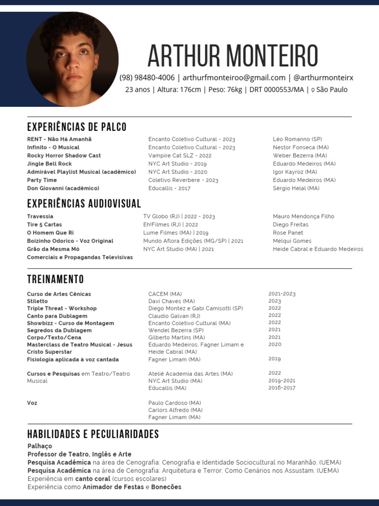 Currículo - Arthur Monteiro | PDF