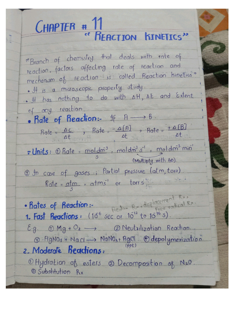 Reaction Kinetics | PDF
