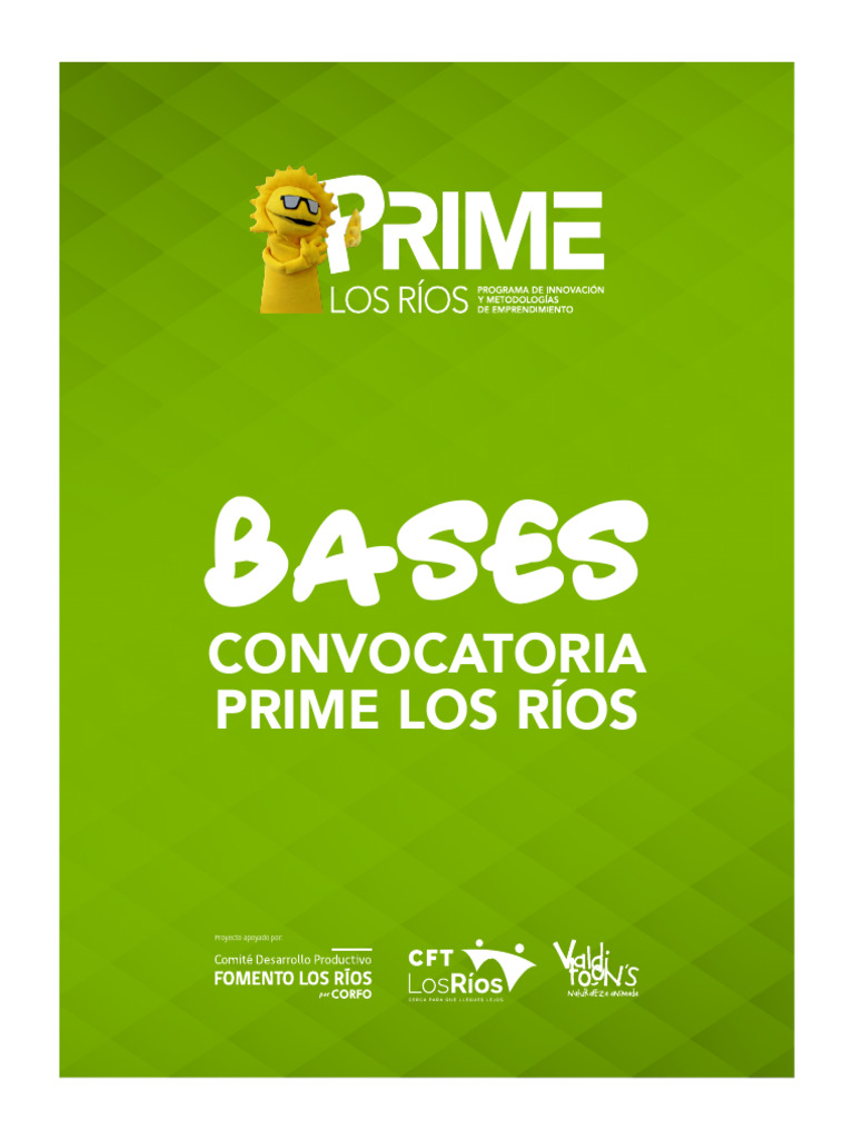 Bases PRIME Los Rios | PDF | Iniciativa empresarial | Innovación