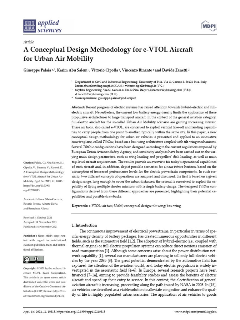 A Conceptual Design Methodology For e VT | PDF