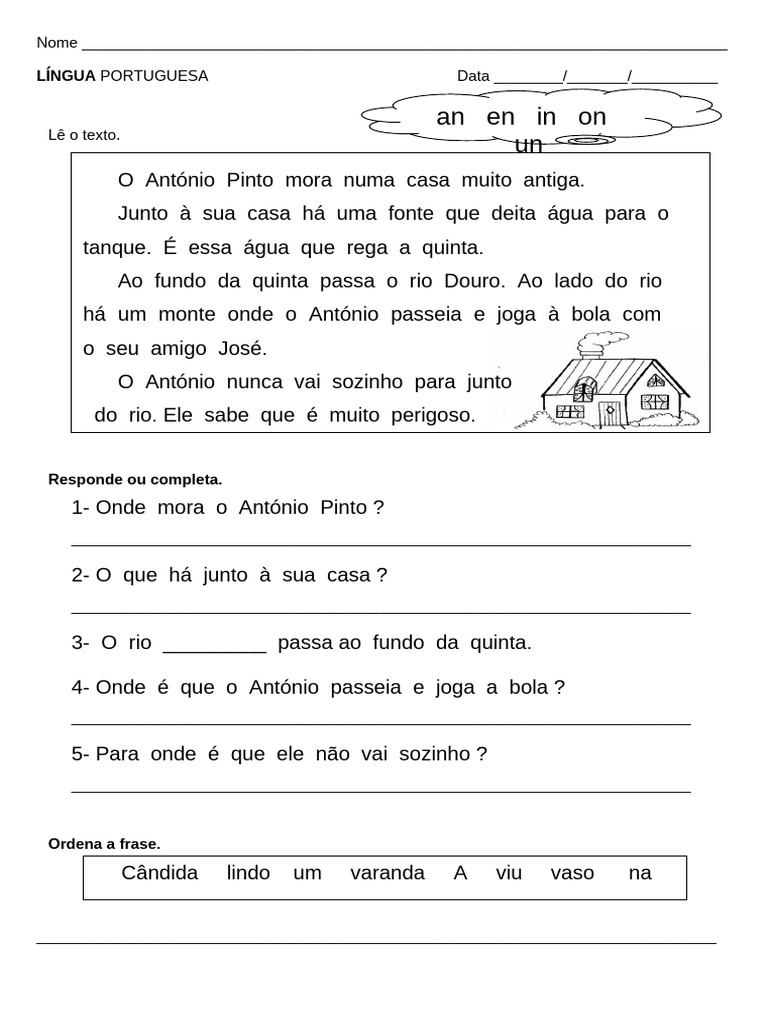 Casos da leitura an, en,...am, em,... | PDF