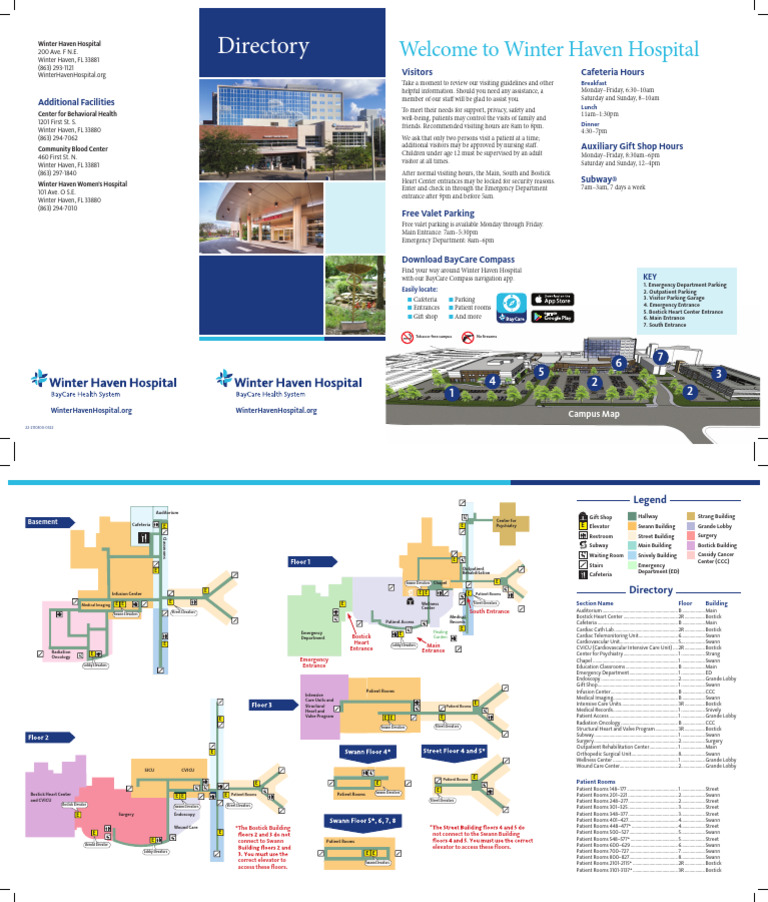 Winter Haven Hospital Campus Map 2022 | PDF