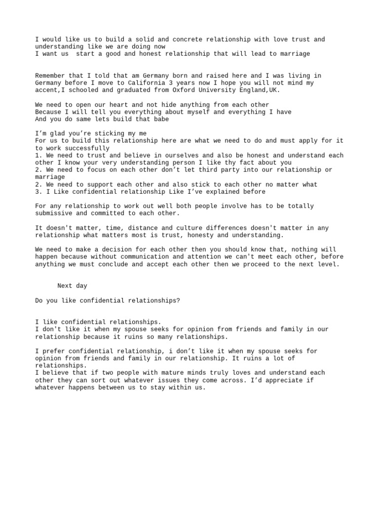 Relationship Format | PDF
