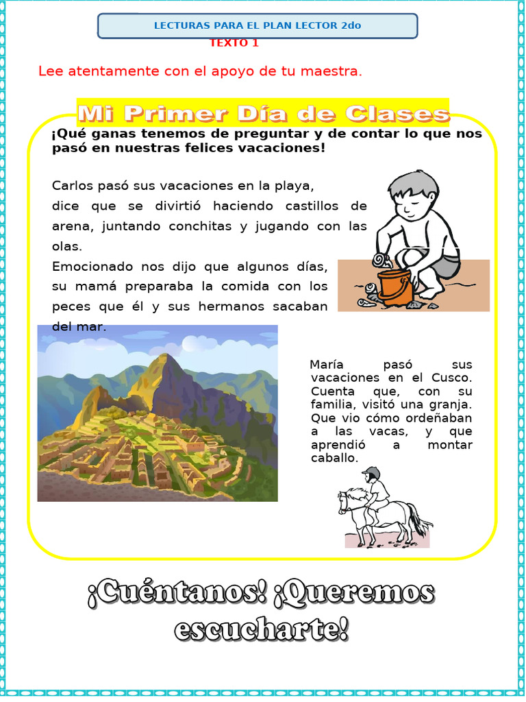 Lecturas Plan Lector 2do. 2024 | PDF | Language Arts & Discipline