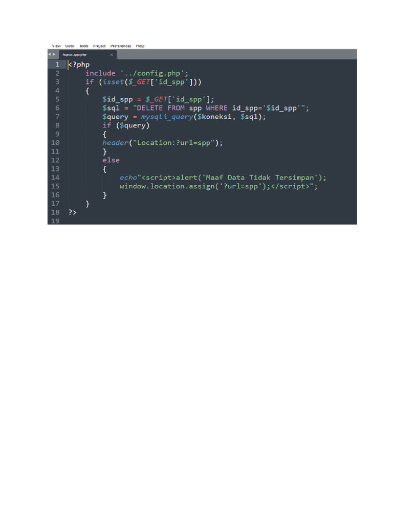 Hapus SPP - PHP | PDF