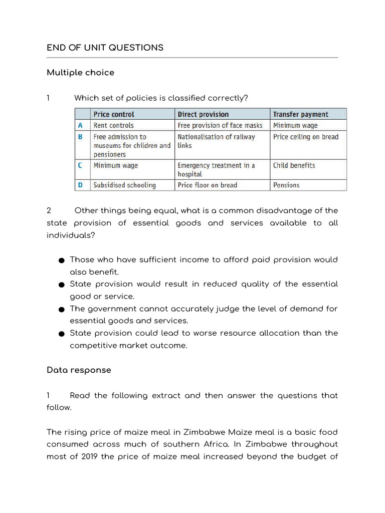 Unit 3 - End of Unit Activity | PDF