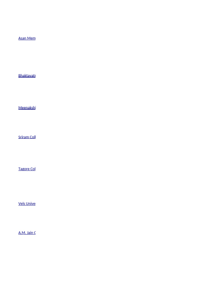 Chennai College Name Directory | PDF