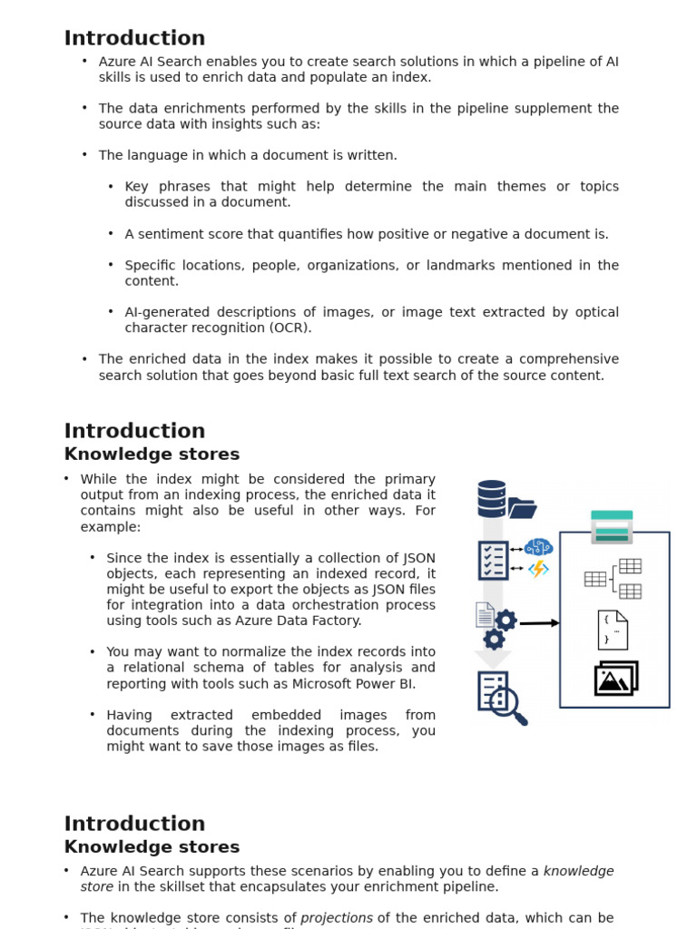 03 Create A Knowledge Store With Azure AI Search | PDF | Data | Optical ...