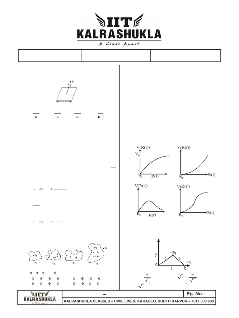 11-Electrostatics (JEE MAIN Online) | PDF