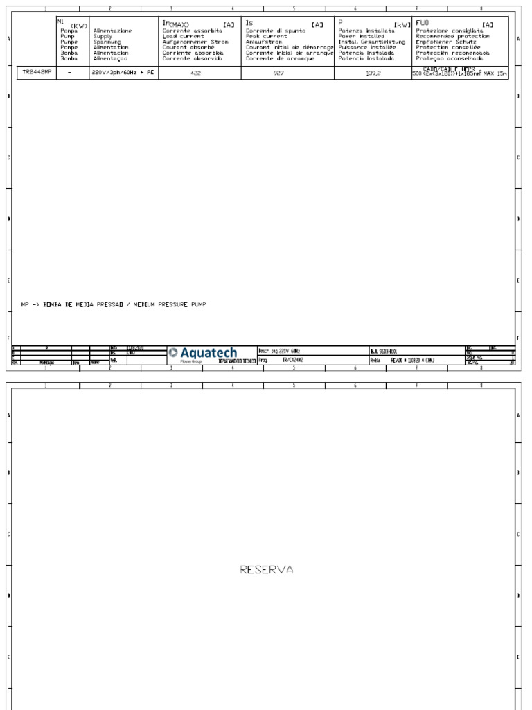 CHILLER PIOVAN Aquatech 960BH0101 - REV.00 - 84TR | PDF