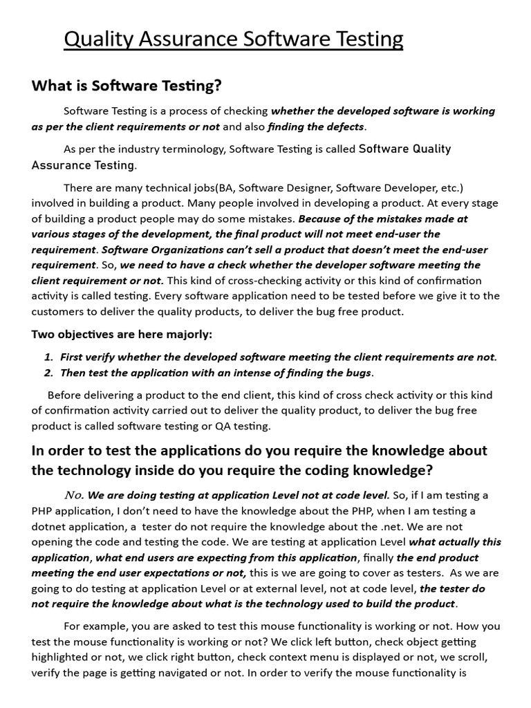 Manual Testing | PDF