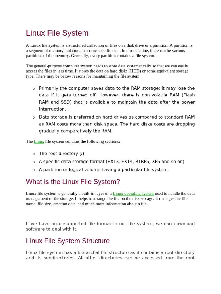 Tutorial 03 - 4 Linux File System | PDF