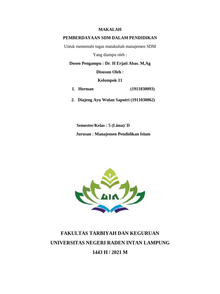MAKALAH MSDM Kel - 11 | PDF