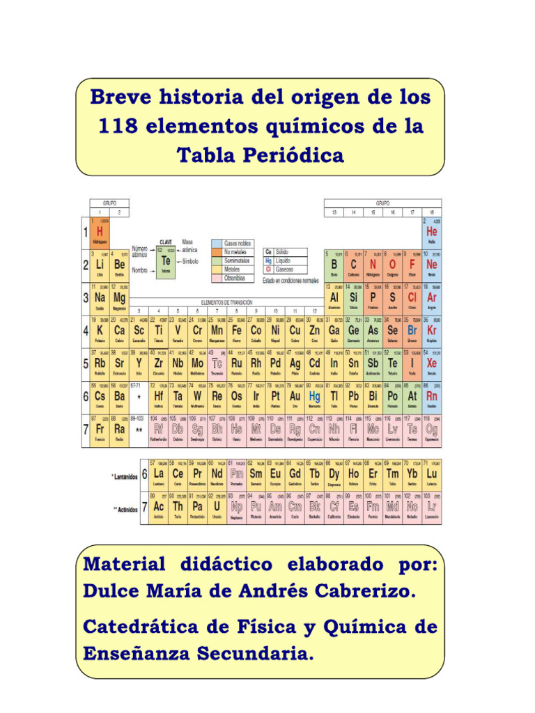 Breve Historia 118 Elementos TP | PDF
