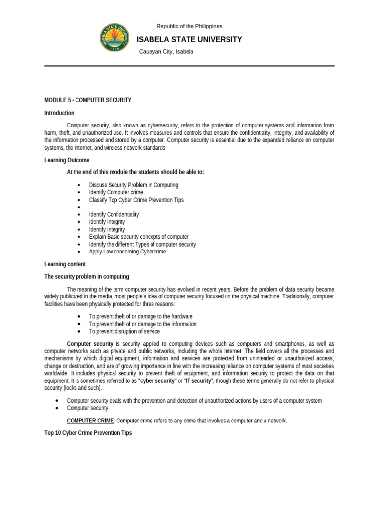 5 Computer Security | PDF