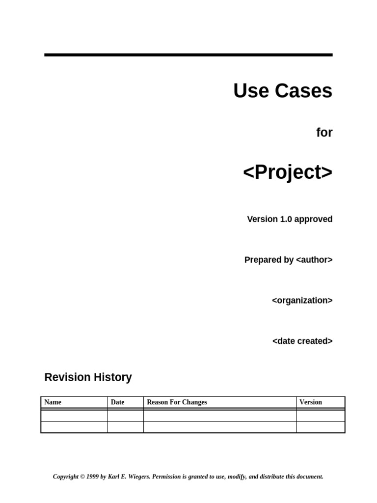 Use Case Template | PDF