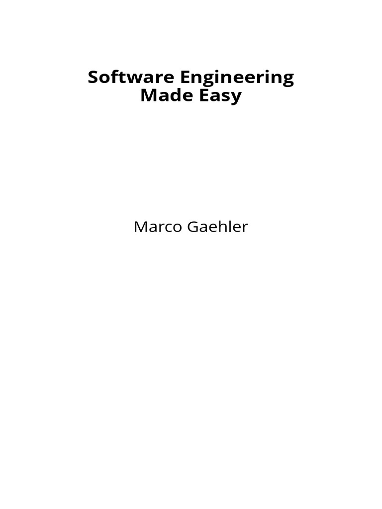 Software Engineering Made Easy Pdf