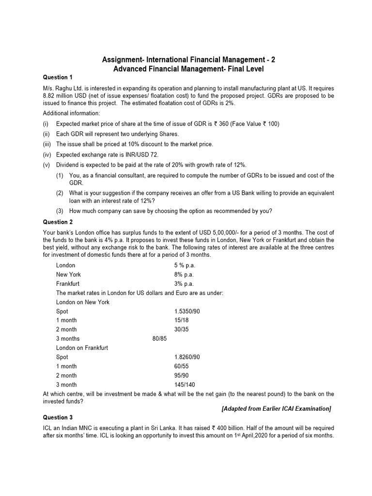 102 International Financial Management - 2 1710503702 | PDF