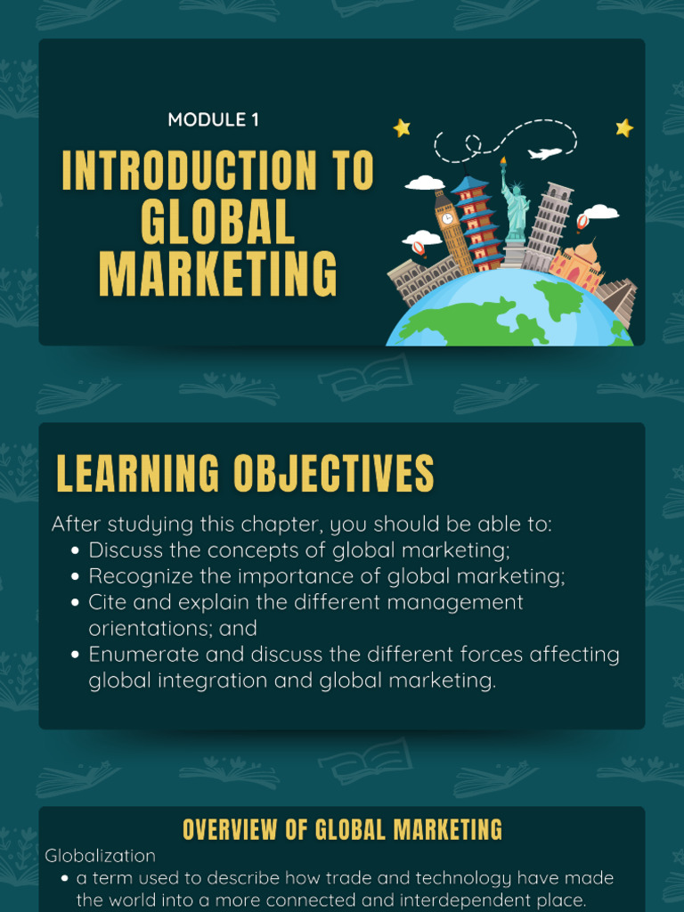 Module 1. Introduction To Global Marketing | PDF