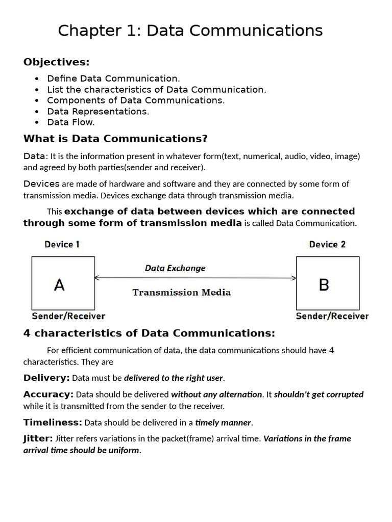 Chapter 1 - Data - Communications | PDF