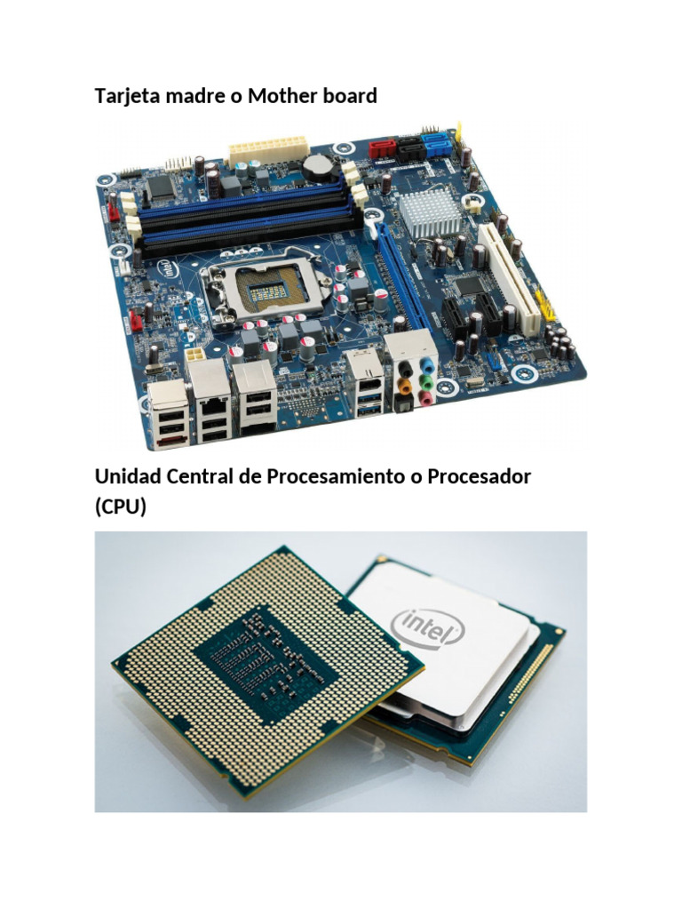 Componentes Esenciales de una PC | PDF