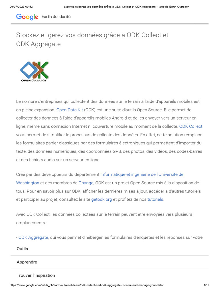 Stockez Et Gérez Vos Données Grâce À ODK Collect Et ODK Aggregate ...