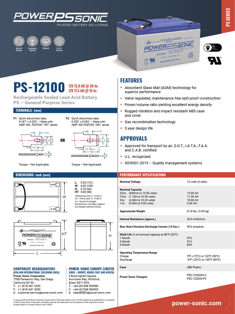 PS-12100 technical specifications | PDF