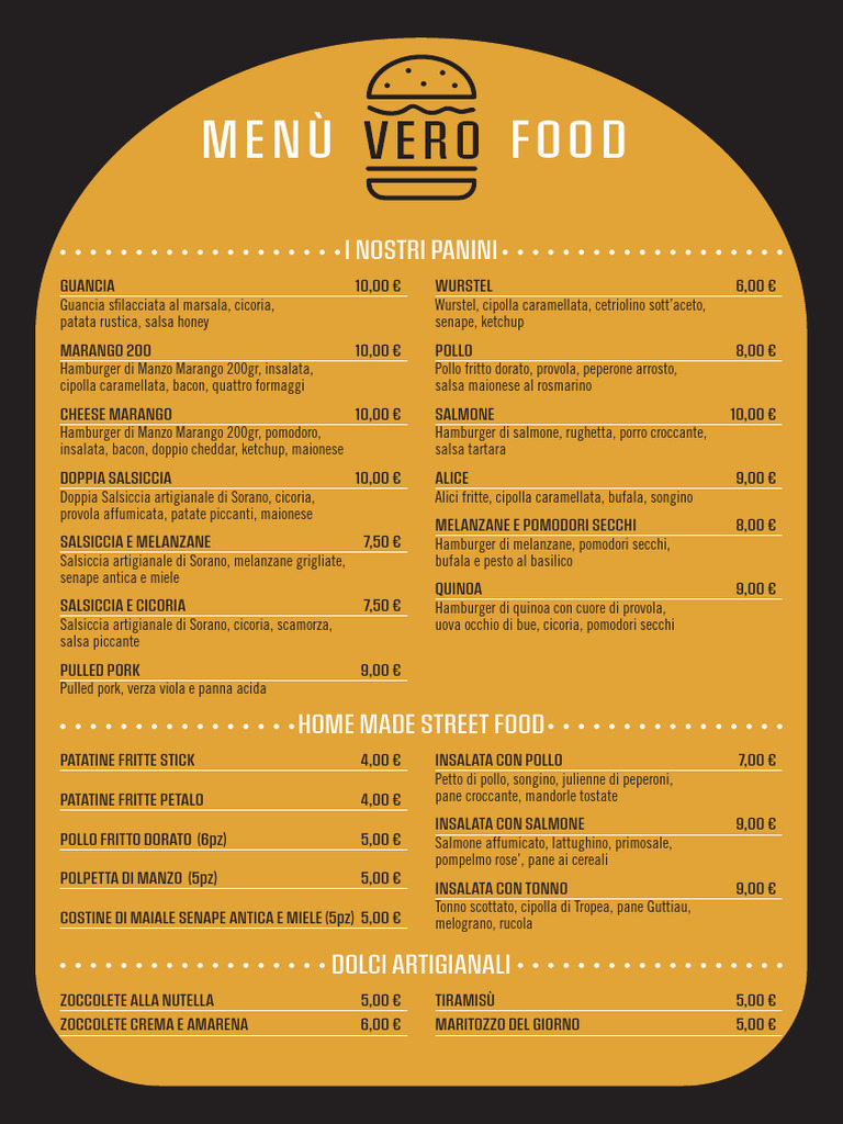 VERO Menu | PDF