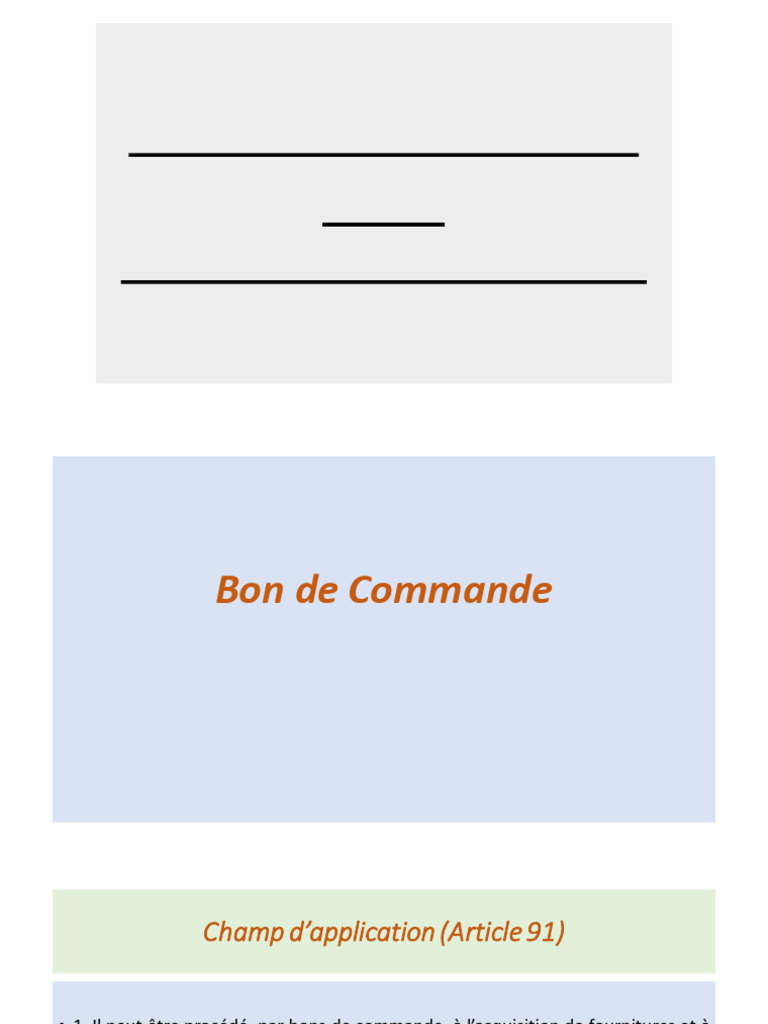 Présentation Bon de Commande (1) | PDF