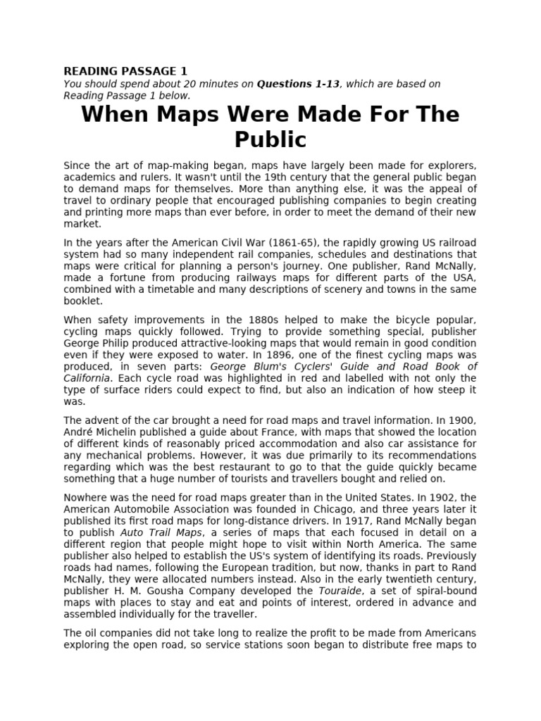 Reading Passage 1 | PDF