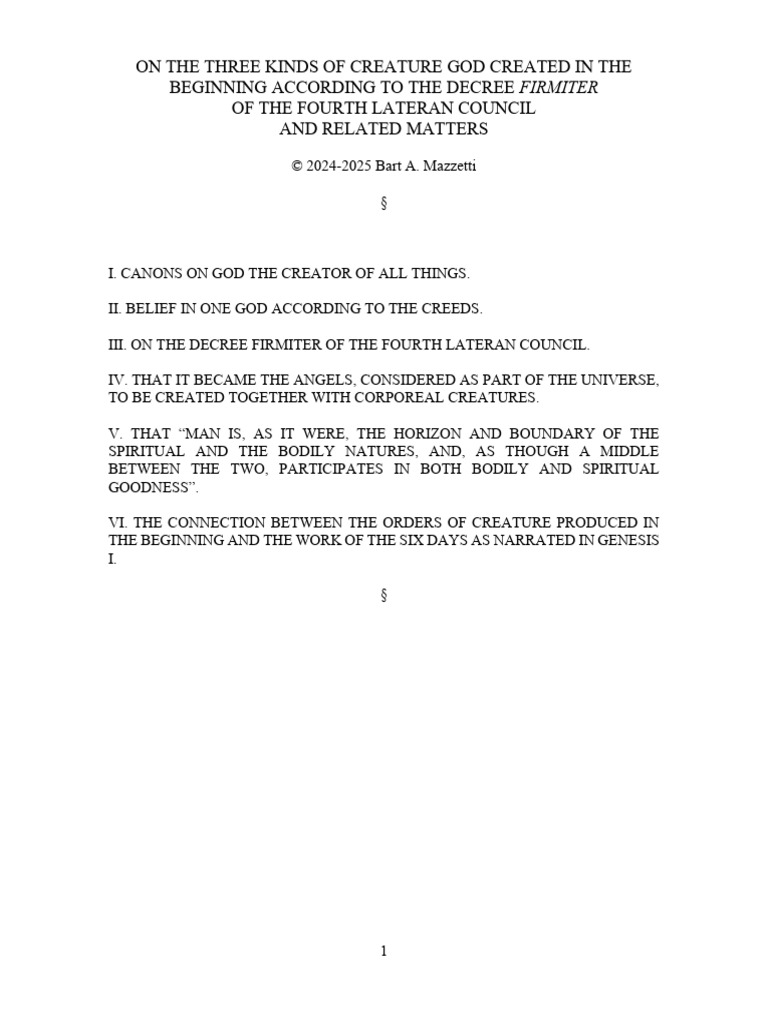 On The Three Kinds of Creature God Created in The Beginning According ...