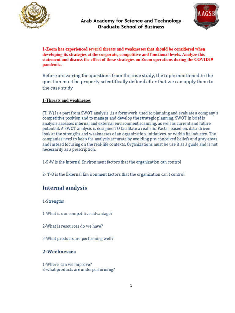Answer - Zoom - August 2020 (شرح) | PDF