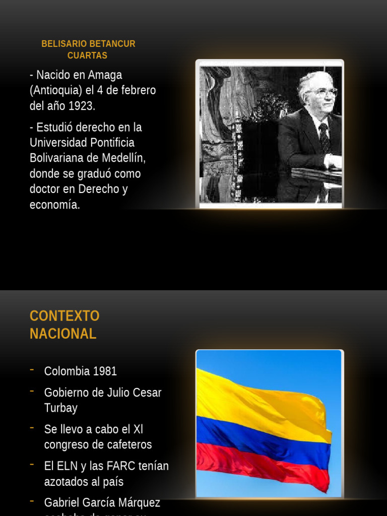 Belisario Betancur Cuartas - Presentacion | PDF | Colombia | Política