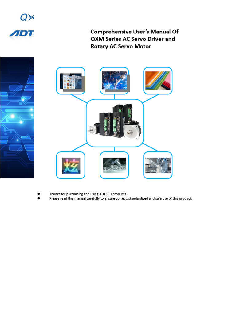 Comprehensive User's Manual of QXM Series AC Servo Driver and Rotary AC Servo Motor | PDF
