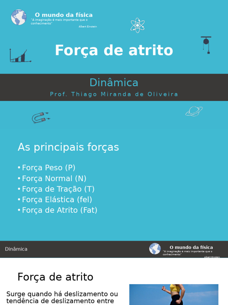 Dinâmica - Força de Atrito | PDF