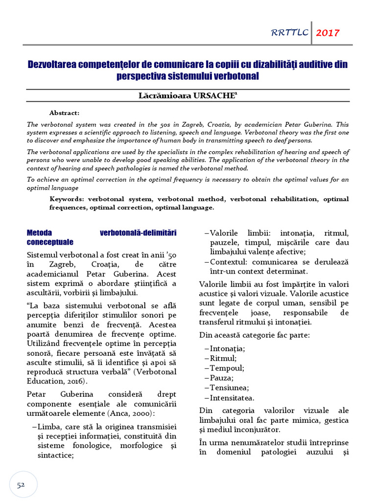 Recuperare Auditiva - Activitati | PDF