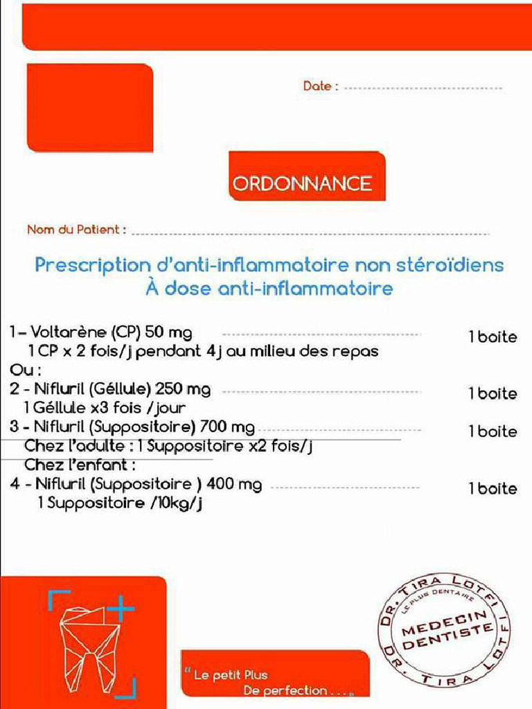 Ordonnances Types Dentaire | PDF