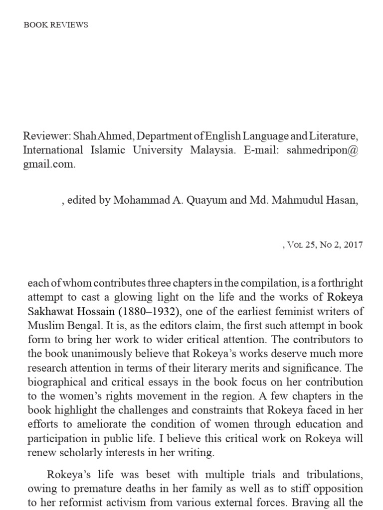 Rokeya 7 | PDF