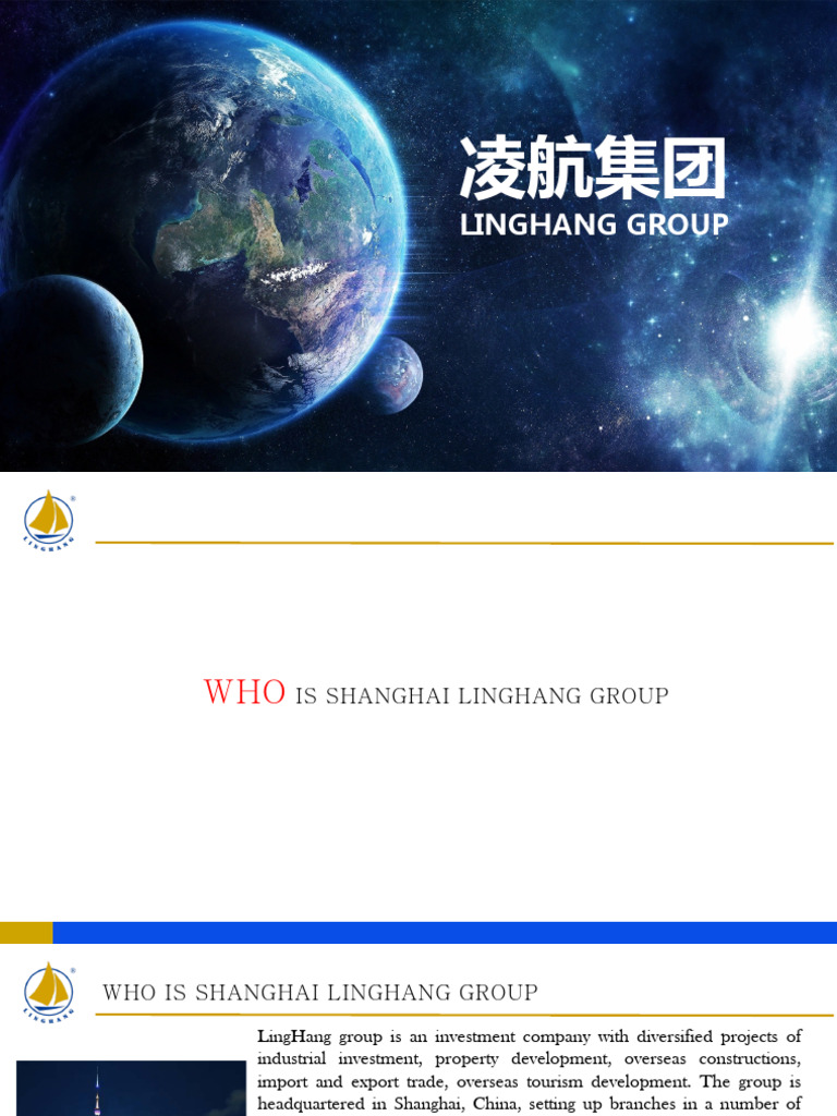 Présentation Group Linghang Shanghai Group Profile | PDF