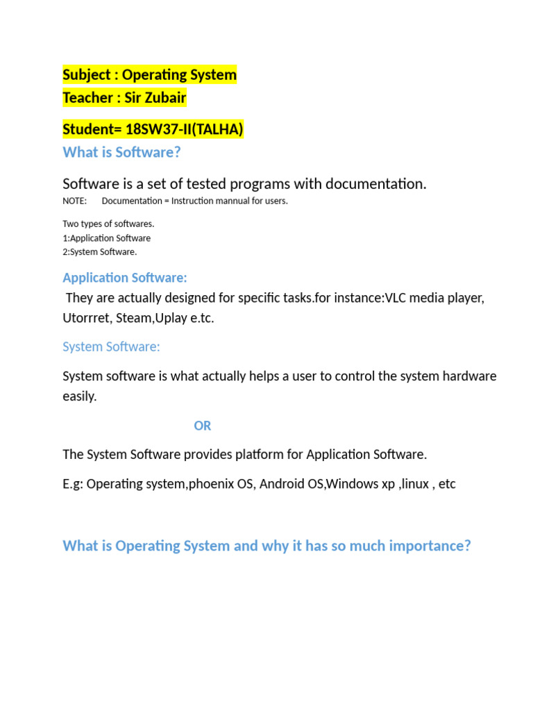 Operating System | PDF