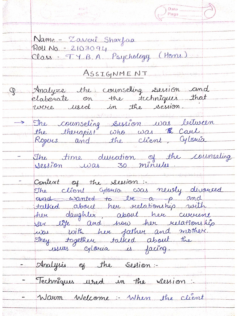 Analysis of Counseling Session | PDF