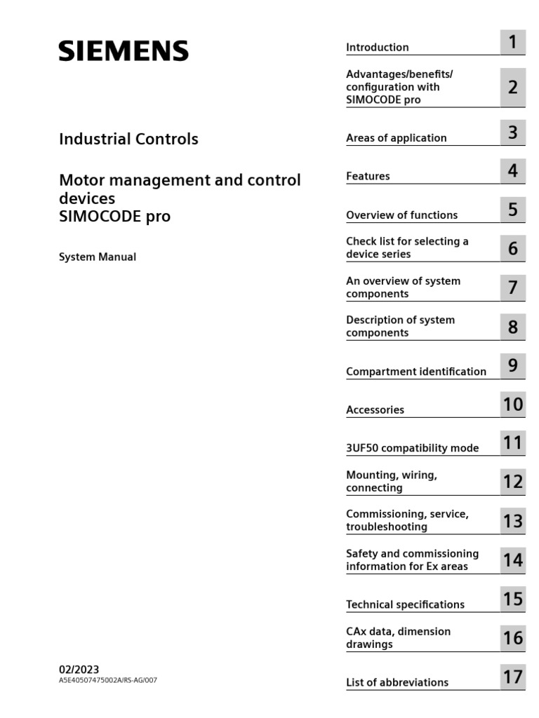 Systemhandbuch SIMOCODE Pro en-US | PDF