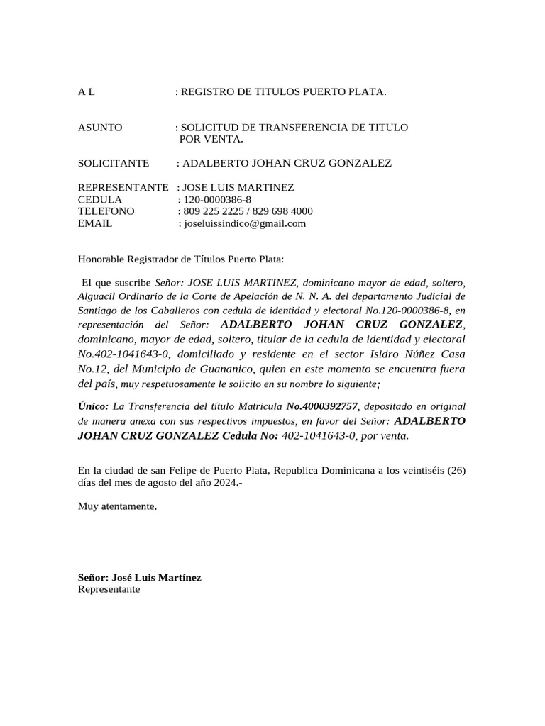 Solicitud Registro de Titulo | PDF