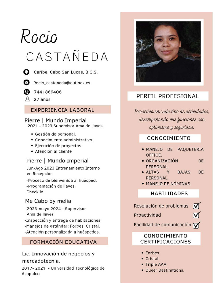 Rocio Castañeda CV | PDF