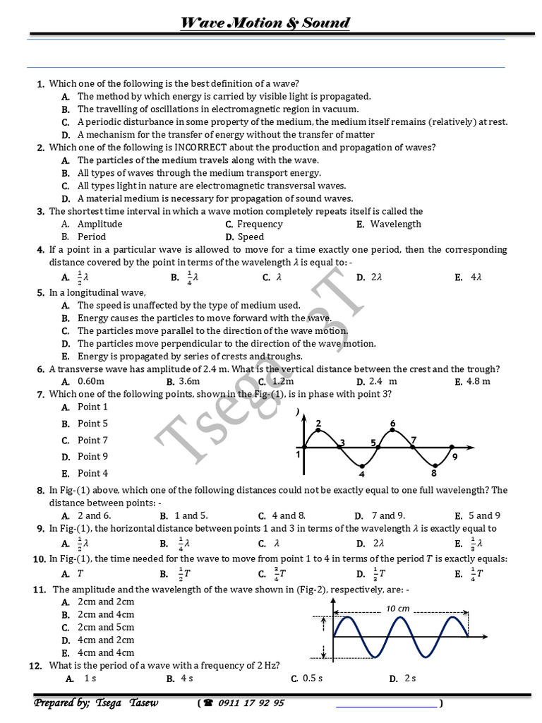 Physics Question On Wave and Sound | PDF