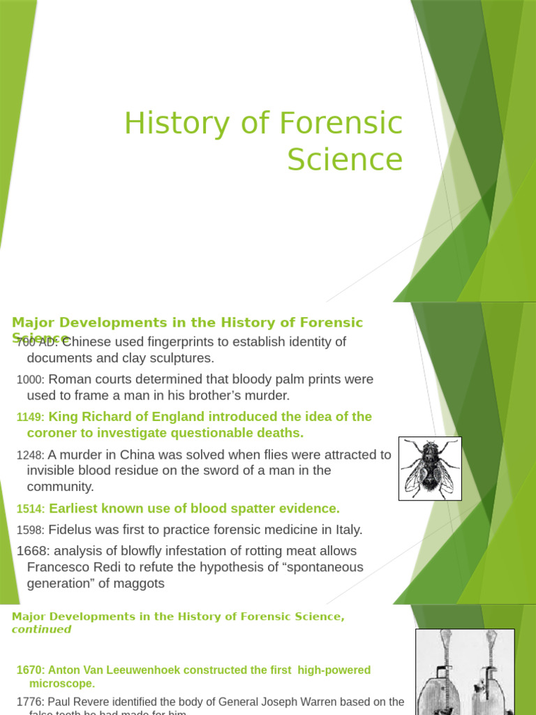 History of Forensic Science | PDF | Forensic Science | Law Enforcement ...