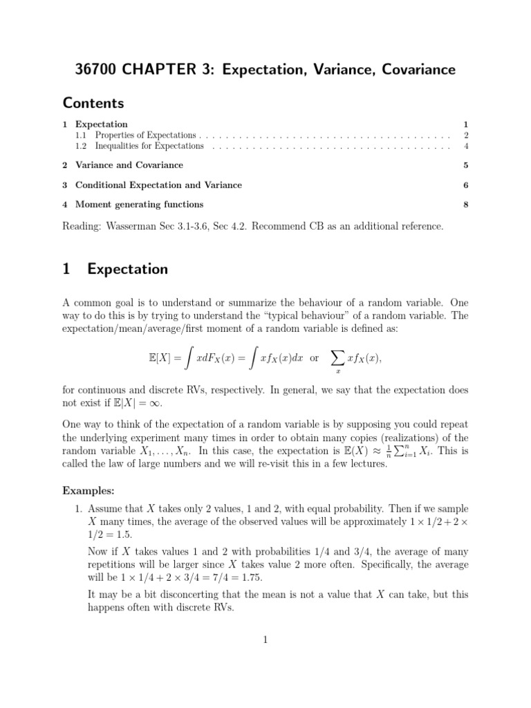 Chapter3 Expectations | PDF