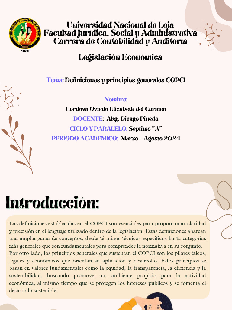 Definiciones y Principios Generales COPCI | PDF